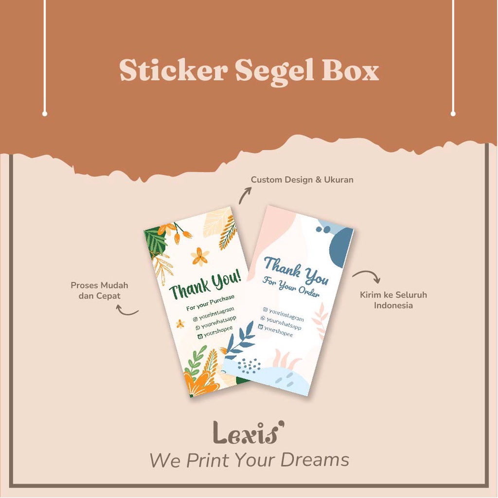 Jual Cetak Stiker Segel Kotak Box Custom Sticker Kotak Segel Makanan ...