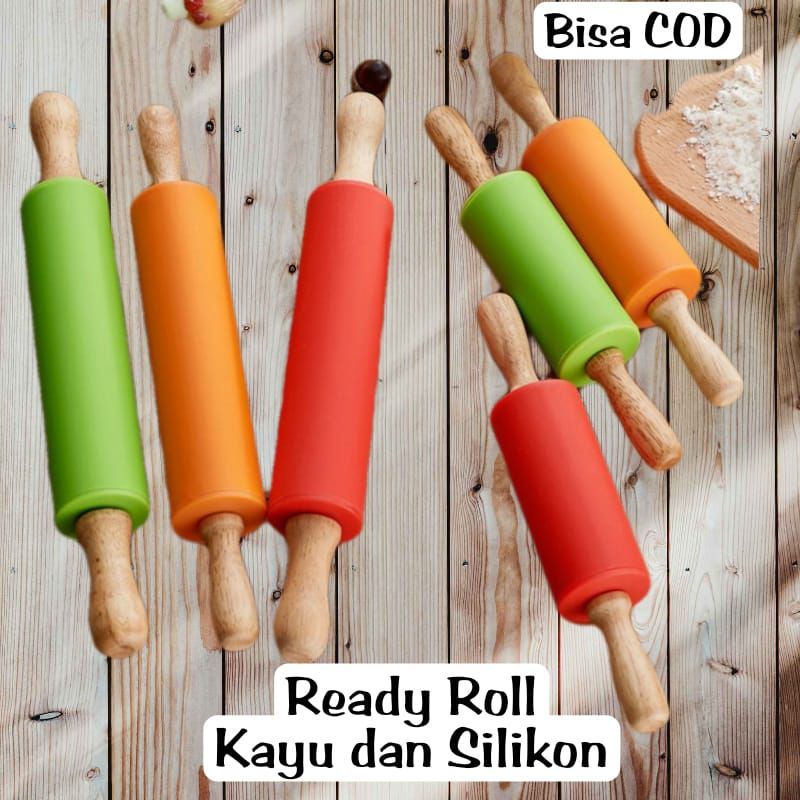 Jual Rolling Pin Kayu Gilingan Adonan Kue Penggilasan Adonan Kayu ...