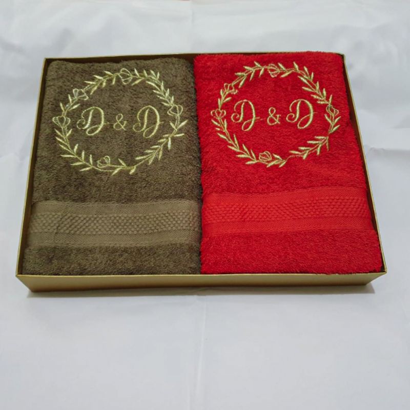 Jual Handuk Couple Bordiran Custom | Shopee Indonesia
