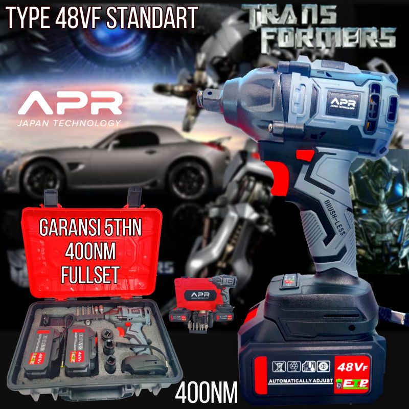 Jual APR Impact wrench 48vf mesin pembuka baut brushless 400nm | Shopee ...