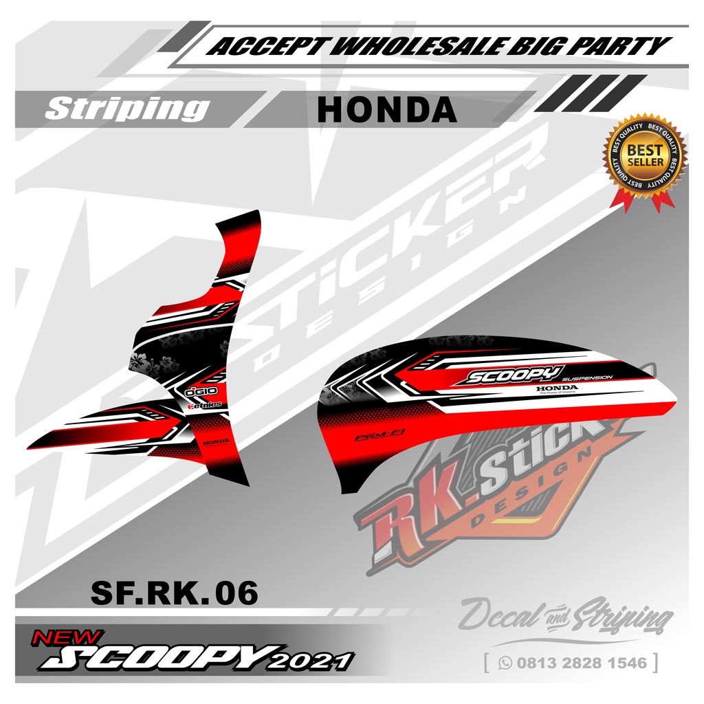 Jual Stiker Motor SCOOPY 2021 2022 Stiker Striping Hologram Variasi ...