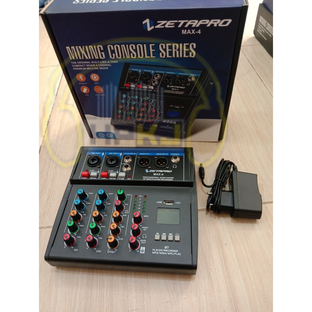 Jual MIXER ZETAPRO MAX 4 Mixer zetapro max 4 4channel max4 | Shopee Indonesia