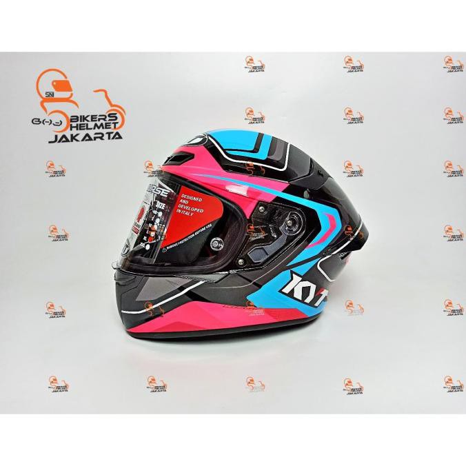 Jual Kyt Helm Tt Course Overtech Black Fuxia Full Face - L ...