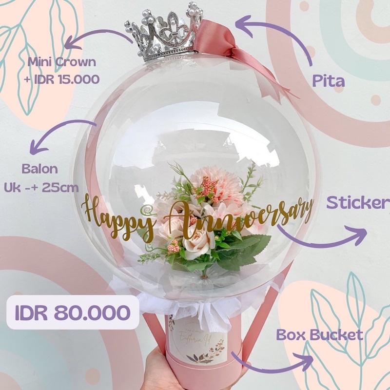 Jual [READY SIAP KIRIM SEHARI JADI] Bloom Box- Bucket Bunga Wisuda ...