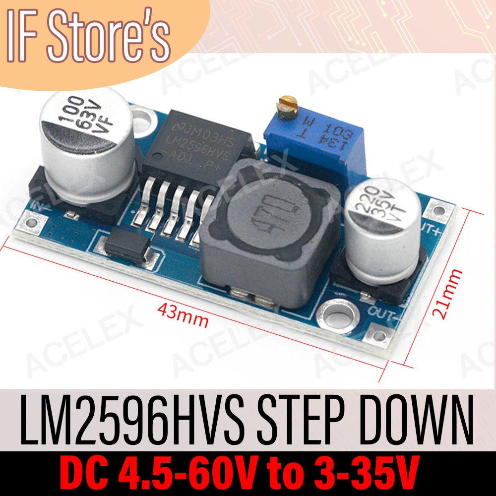 Jual LM2596HVS DC STEP DOWN 4.5-48V TO 3-35V BUCK CONVERTER 3A 15 WATT | Shopee Indonesia