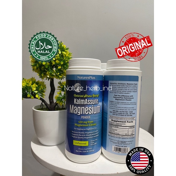 Jual NaturesPlus Kalmassure Magnesium Citrate Powder 360g 100% Original | Shopee Indonesia