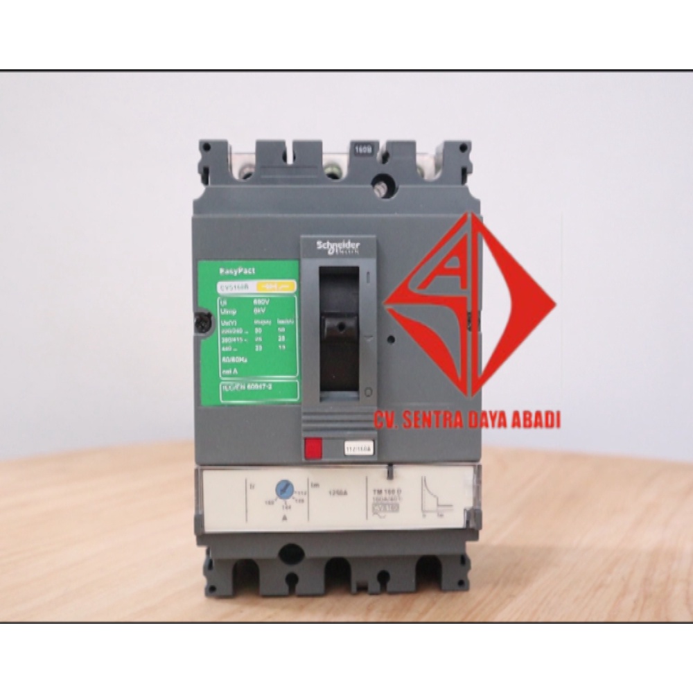 Jual SCHNEIDER MCCB 25KA CVS160B 3P 112-160A TM160D LV516303 | Shopee ...