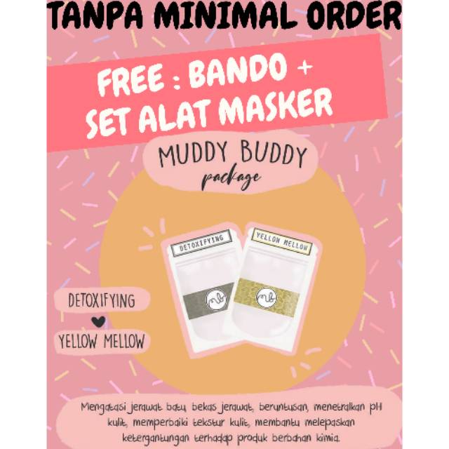 Jual [BELI 1: FREE SET ALAT MASKER + BANDO] Masker Muddy Buddy ...