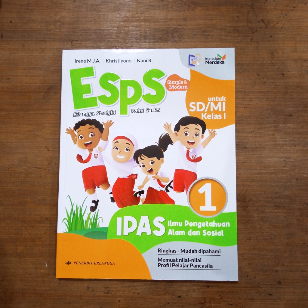 Jual ESPS IPAS KELAS 1 SD / MI ERLANGGA IRENE KURIKULUM MERDEKA ORIGINAL | Shopee Indonesia