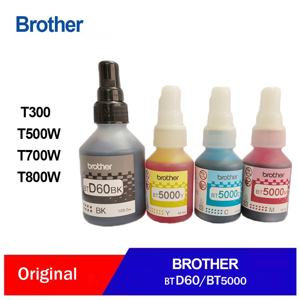 Jual TINTA BROTHER BTD60Bk & BT5000c,m,y for Printer DCP-T300 DCP-T500W ...