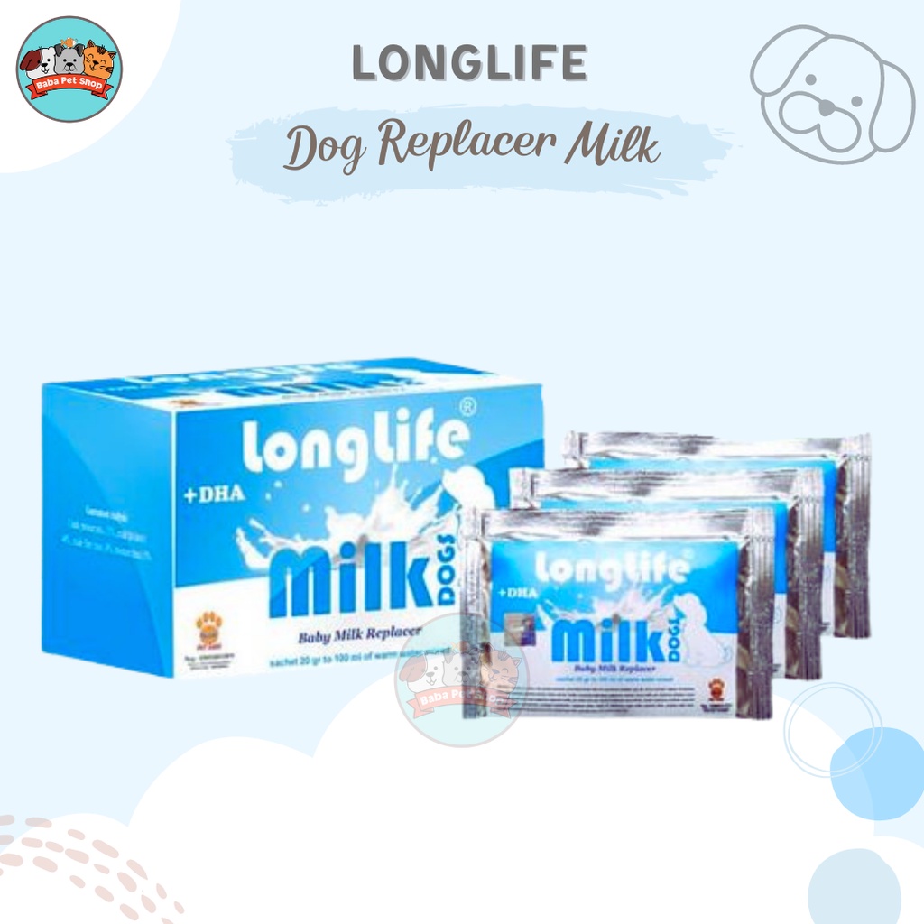 Jual Longlife Pengganti Susu Induk Anjing / Baby Dog Milk Replacer 20gr | Shopee Indonesia