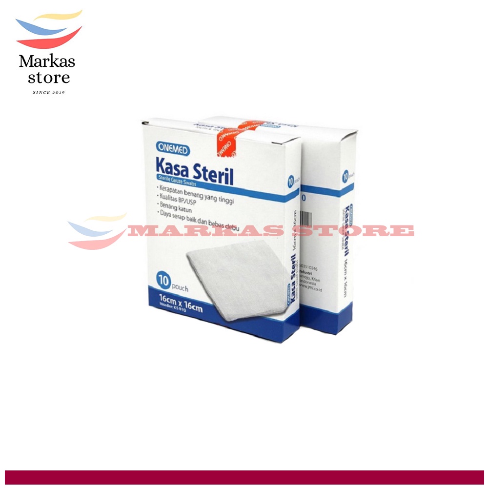 Jual KASA STERIL ONEMED STERILE 16 CM X 16 CM 1 BOX 10 POUCH / KASA ...