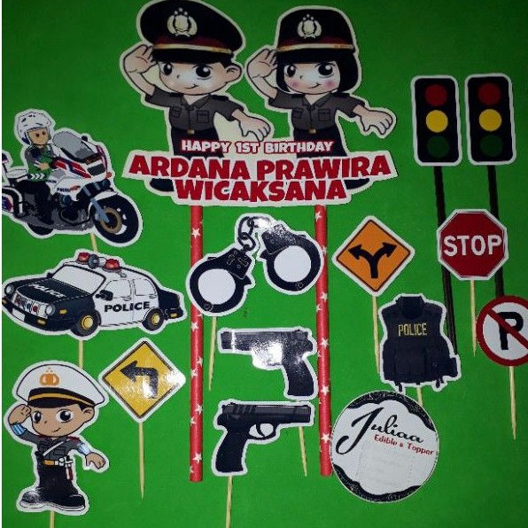 Jual topper cake POLISI | Shopee Indonesia