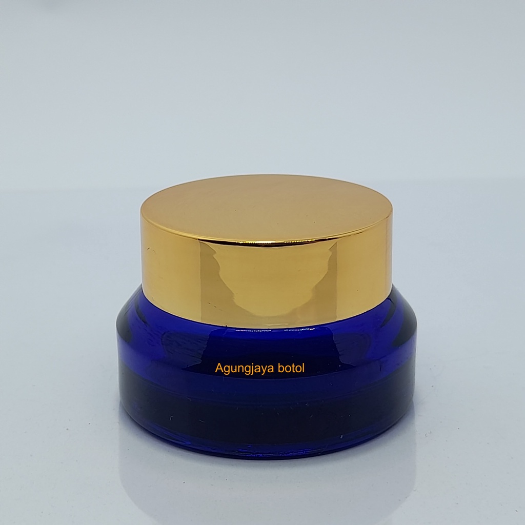 Jual Pot Kaca 15 Gr Gendut Biru Original / Pot Kaca / Pot Cream Kaca ...