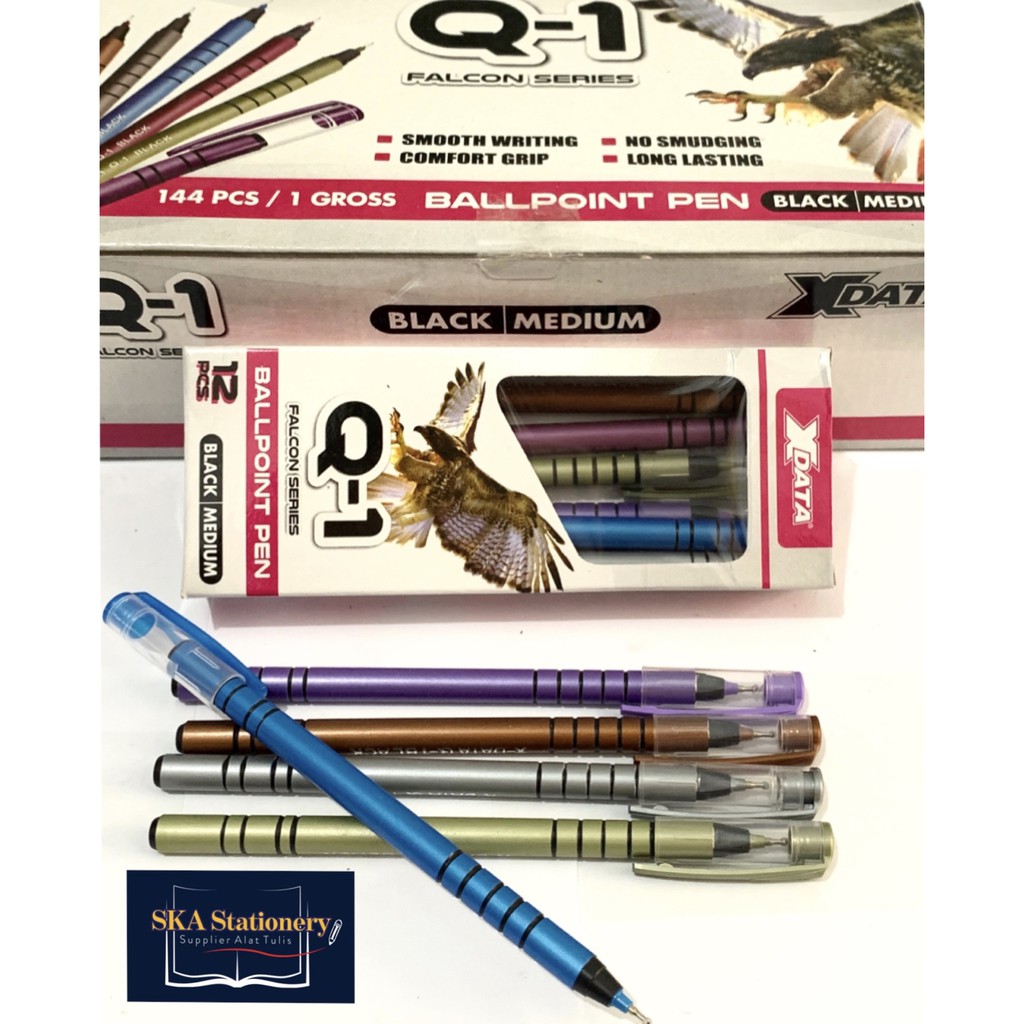 Jual Bolpen/Ballpoint/Pulpen/Ballpen X-Data Q-1 Hitam (Lusin) | Shopee ...