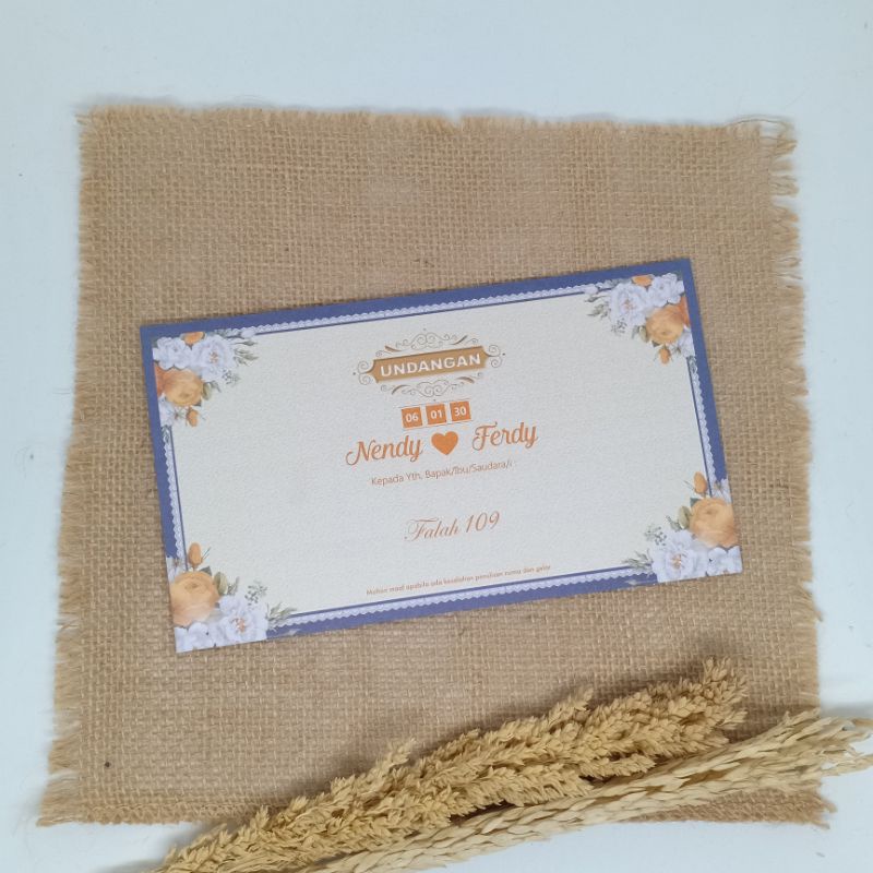 Jual Undangan Pernikahan Rustik Murah Kekinian Unik [Kode: F 109] | Shopee Indonesia