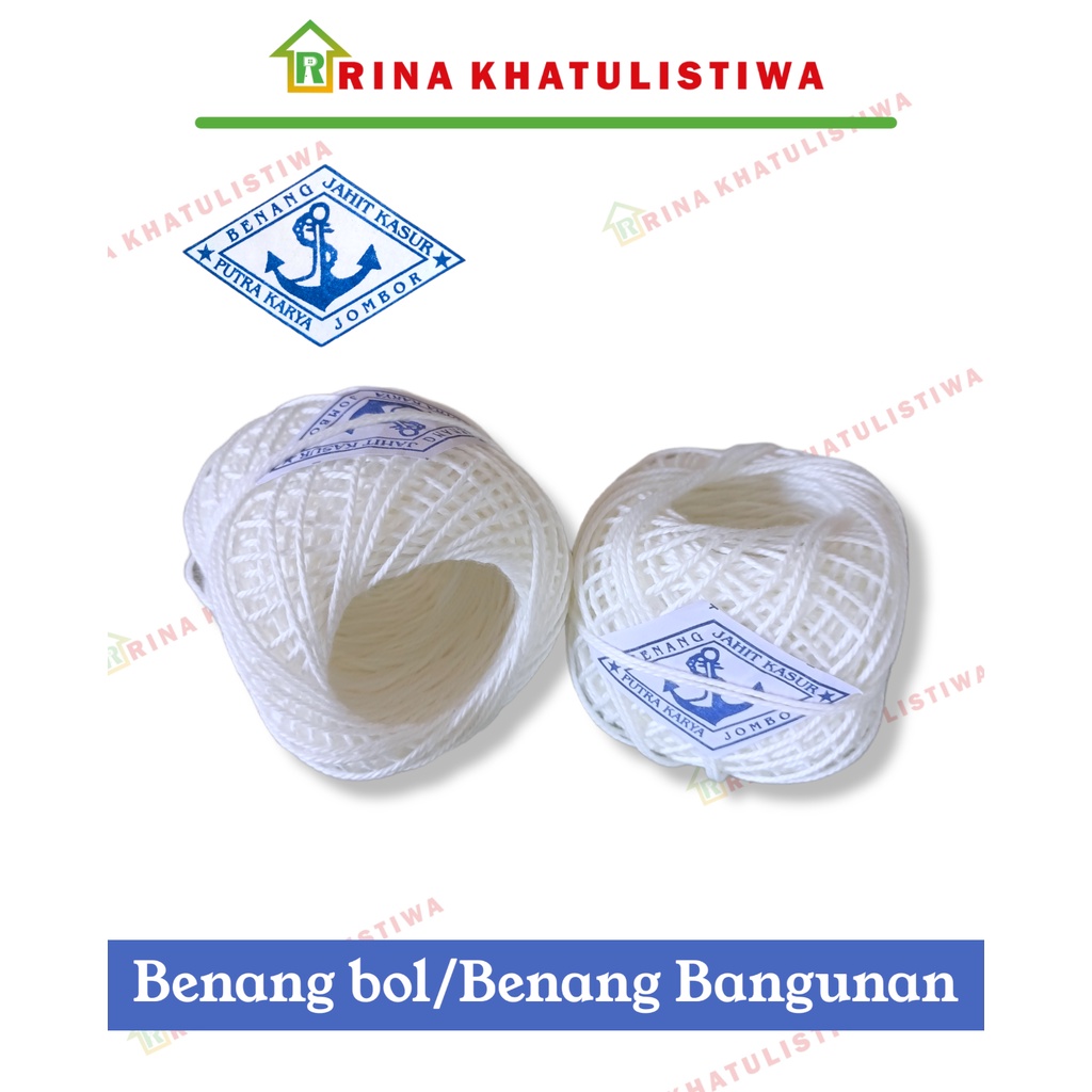 Jual Benang Bol Bangunan Putih | Benang Wol Bangunan | Benang Kasur ...