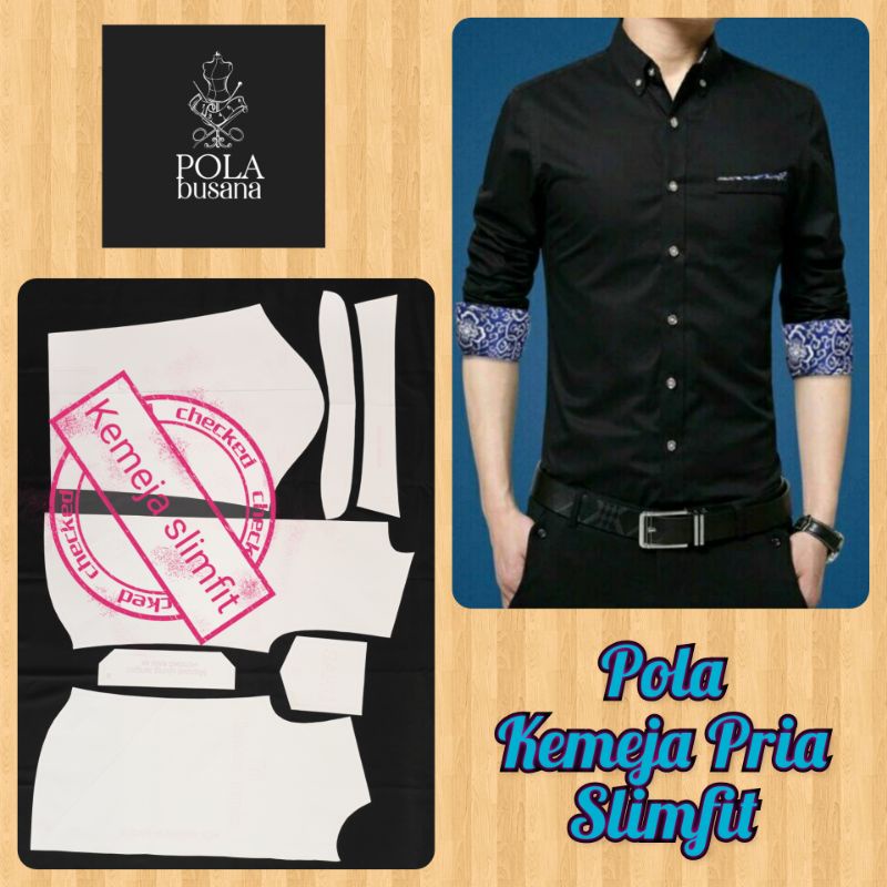 Jual Pola Kemeja Pria Model Slimfit | Shopee Indonesia