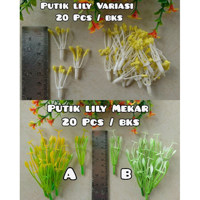 Jual Putik Lily Variasi & Mekar (20 biji ) Putik Bunga Putik Plastik ...