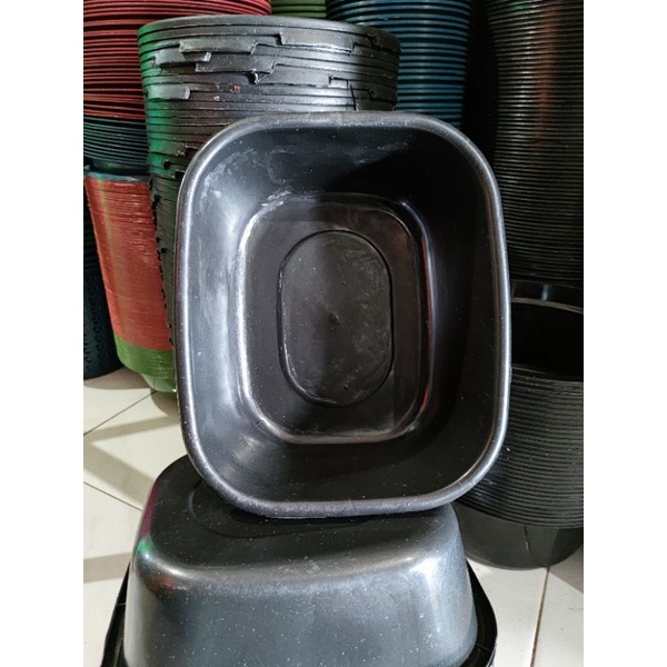 Jual Bak Segi Hitam/Baskom Segi Hitam/Baskom Segi Plastik Hitam ...