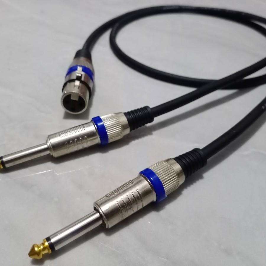 Jual Kabel Audio Canon Xlr Female ke Akai Mono Cabang 4-6 Meter ...