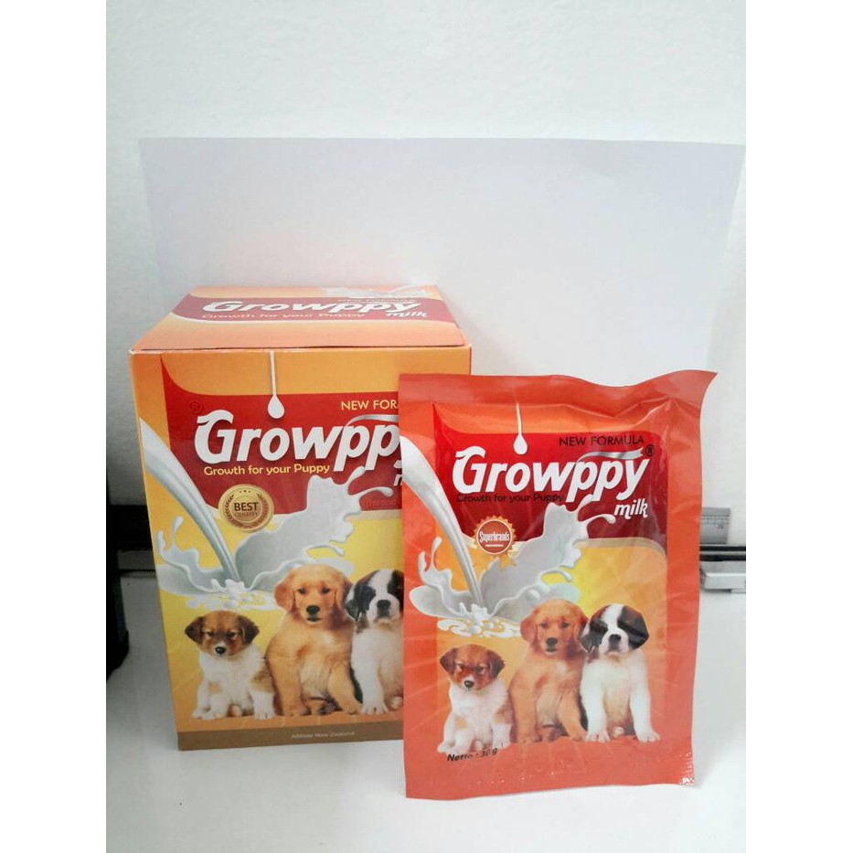 Jual Susu Growppy Sachet 30gr Susu untuk anak Anjing / Puppy Indonesia|Shopee Indonesia