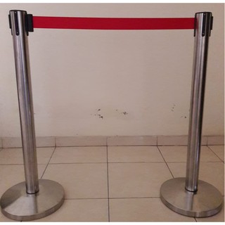 Jual Pembatas tiang antrian,railing stand Q line divider pita tarik ...