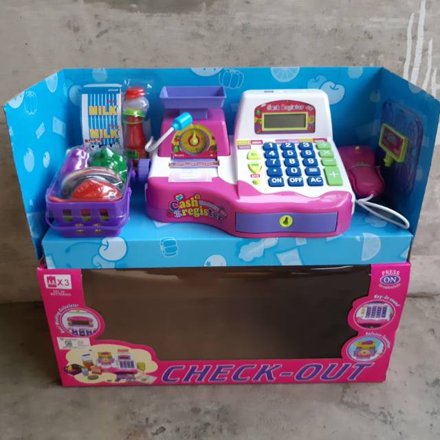 Jual Mainan Kasir Anak Check Out Edukatif - Cash Register Cashier ...