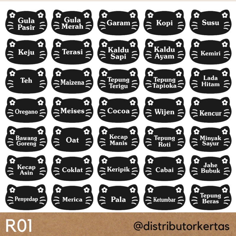 Jual STIKER LABEL BUMBU DAPUR WATERPROOF | Shopee Indonesia