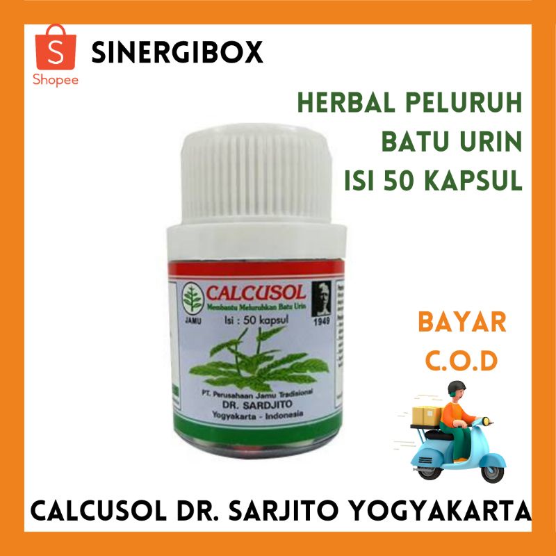 Jual BPOM Calcusol DR. Sarjito kapsul herbal peluruh urin isi 50 kapsul ...