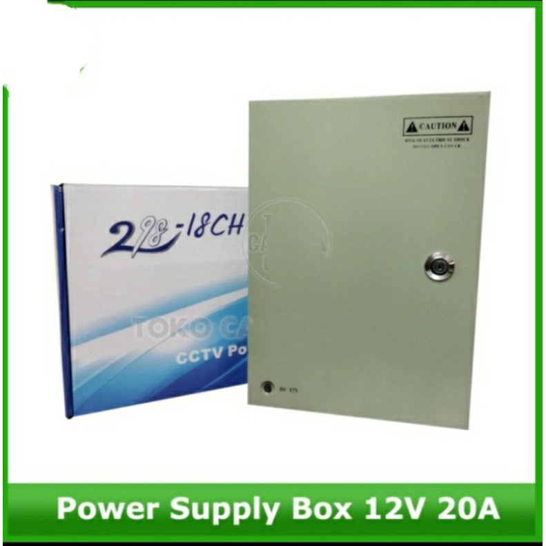 Jual Power Supply CCTV Box 12V 20A - 18 Channel | Shopee Indonesia