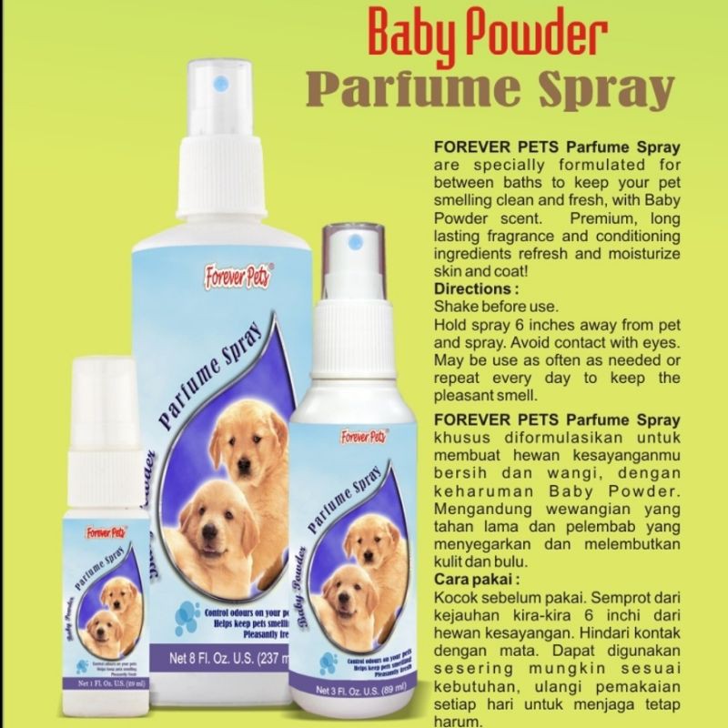 Jual BABY POWDER PERFUME SPRAY FOR DOGS | Shopee Indonesia