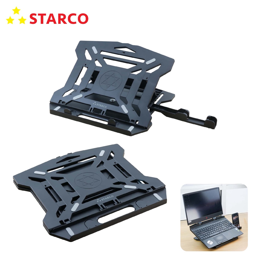 Jual Starco 2 in 1 Foldable Laptop Stand Holder Hp Tablet Stand Meja ...