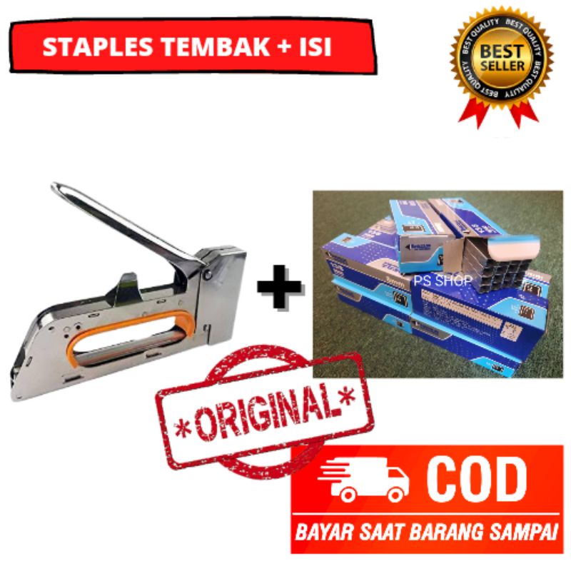 ISI] Staples Tembak 13/4-6-8mm + REFILL 8mm [5000 PCS] Staples Jok ...