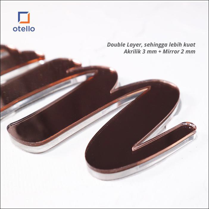 Jual CUSTOM BACKDROP SIGN TULISAN NAMA AKRILIK MIRROR 2 LAYER DEKORASI ...