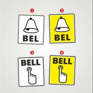 Jual Stiker vinil tanda bel bell sticker vinyl | Shopee Indonesia