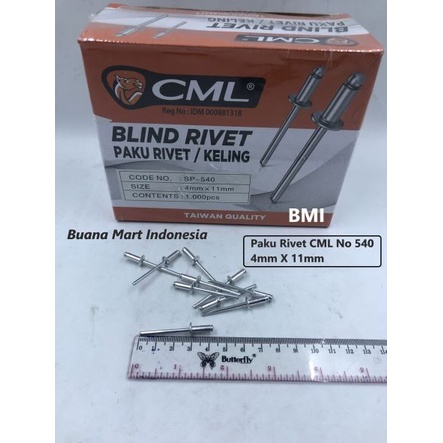 Jual Paku Rivet CML SP 540 | Blind Rivet | 4mm X 11mm | Paku Ripet ...