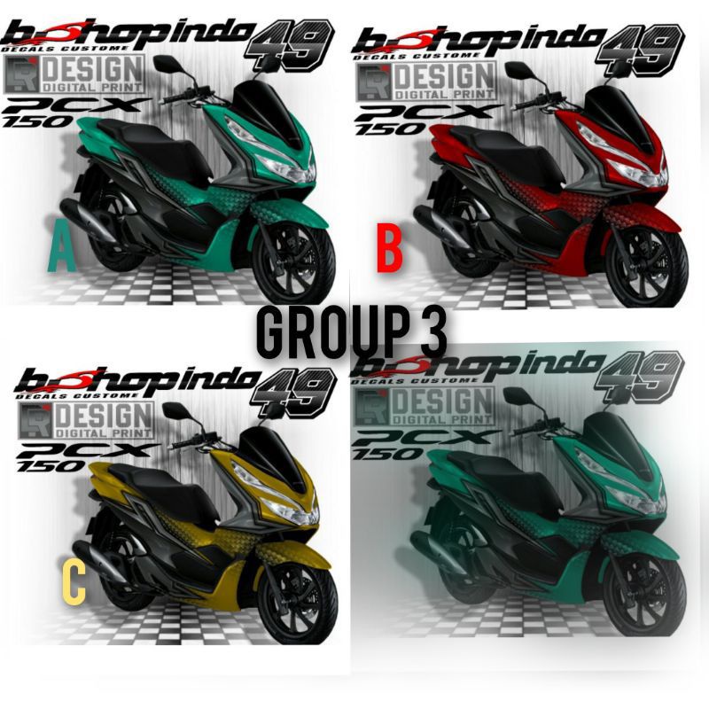 Jual Sticker Decal PCX 150 Full Body Banyak Koleksi Gambar Dan Warna ...