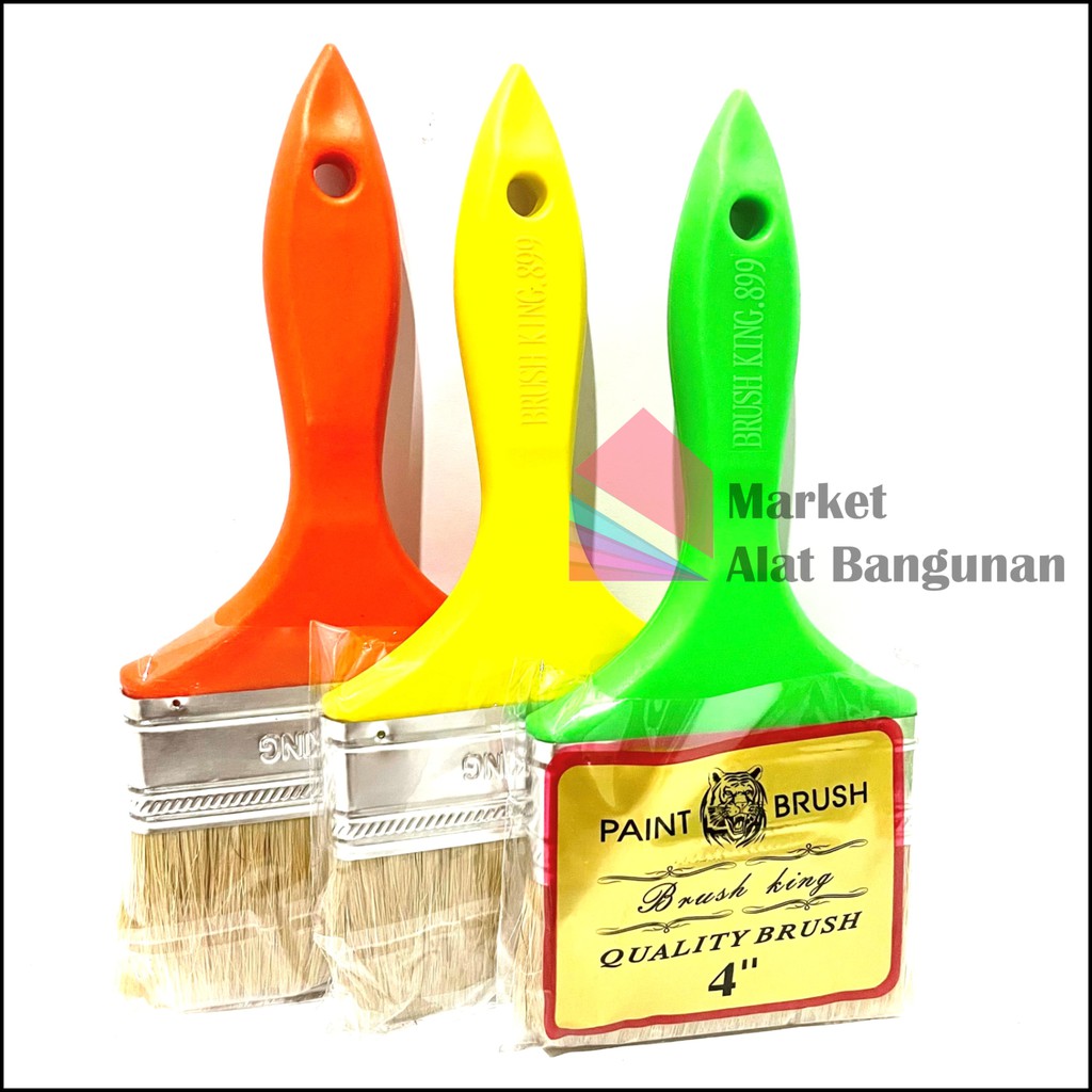 Jual Kuas Cat Tembok Gagang Plastik 4 inci / Koas Gagang PVC | Shopee Indonesia