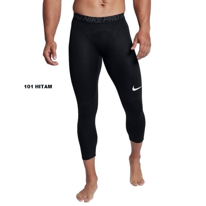 CELANA LEGGING SPORT PRIA COWOK 3/4 NIKE PRO GRADE ORI LARI GYM ...