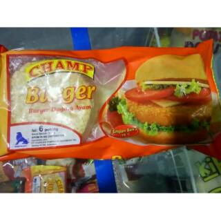 Jual CHAMP Burger (Burger Daging Ayam) 315gr 6pcs | Shopee Indonesia
