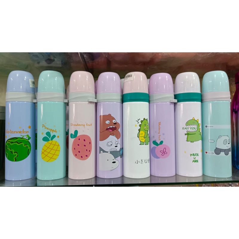 Jual Termos Air Panas Tutup Bulat Termos Motif Lucu | Shopee Indonesia