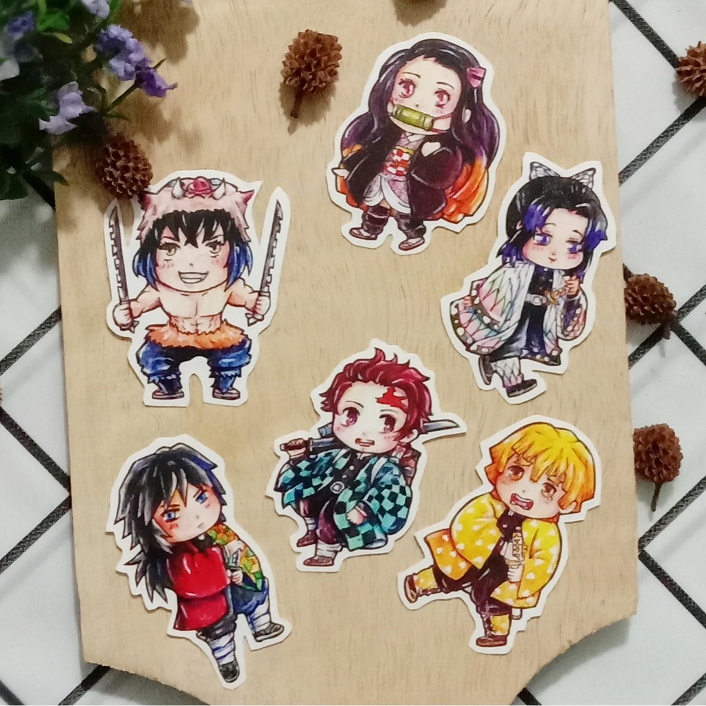 Jual STICKER SET ANIME KIMETSU NO YAIBA [DEMON SLAYER] CHIBI STYLE ...