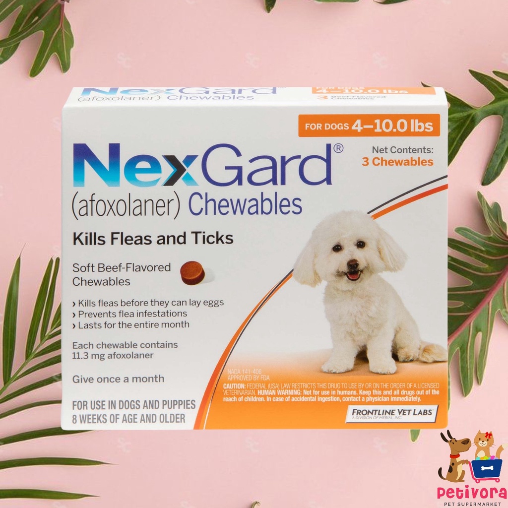 Jual NEXGARD 2-4KG Obat Kutu Demodex Anjing Chewable Harga per Tablet | Shopee Indonesia