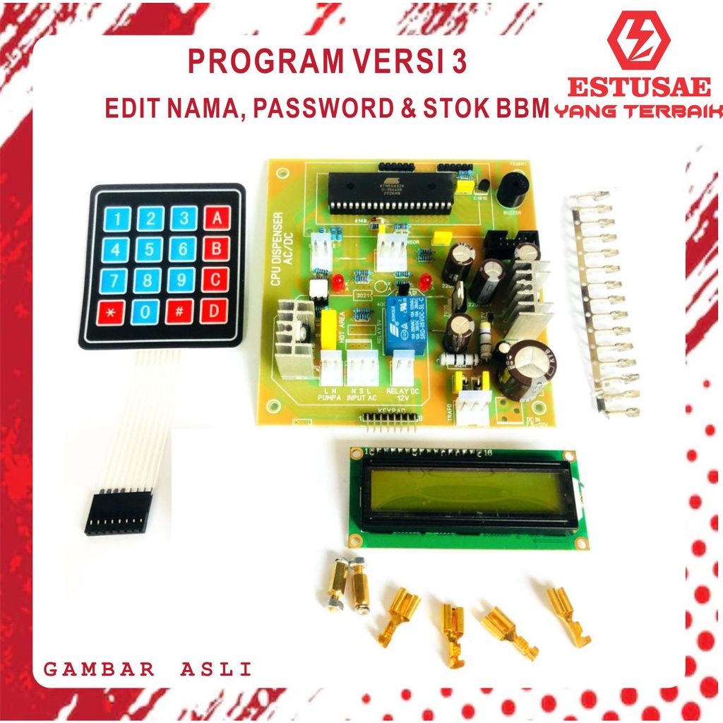 Jual CPU POM MINI PERTAMINI AC DC V3 + LCD + KEYPAD BISA EDIT NAMA ...