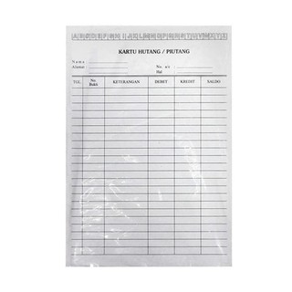 Jual Kartu Utang Piutang isi 100 lembar Indonesia|Shopee Indonesia