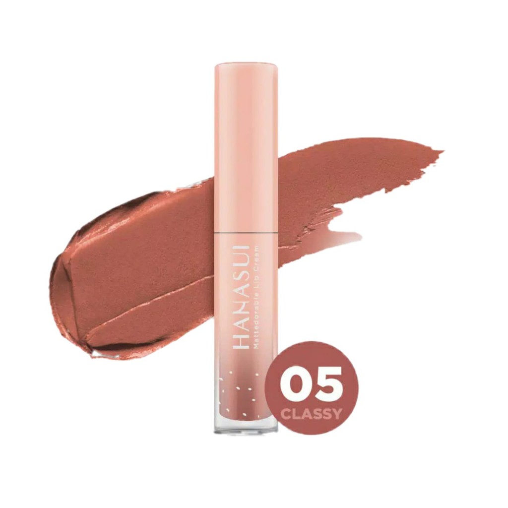 Jual Hanasui Mattedorable Lip Cream No. 05 Classy | Shopee Indonesia