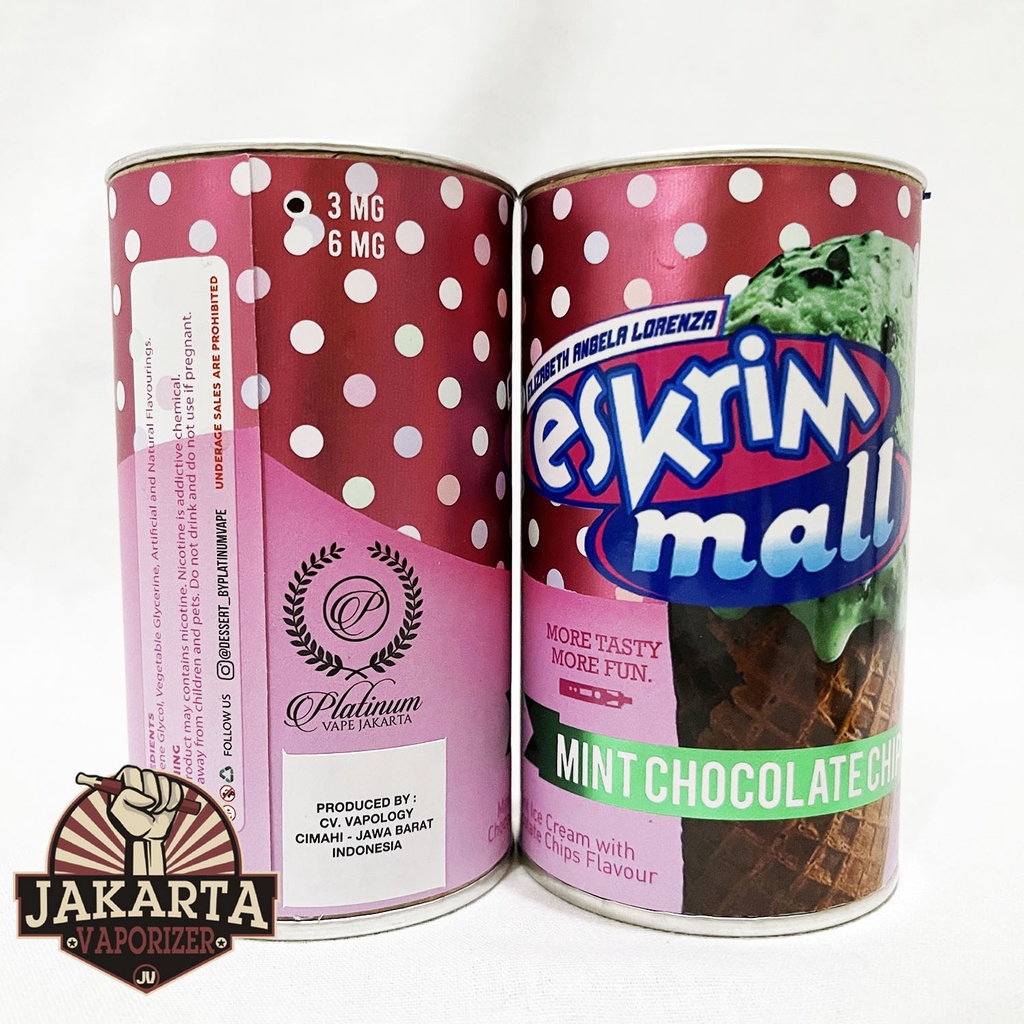 Jual ES KRIM MALL V1 MINT CHOCOLATE CHIP 60ML 3MG 6MG BY PLATINUM VAPE ...