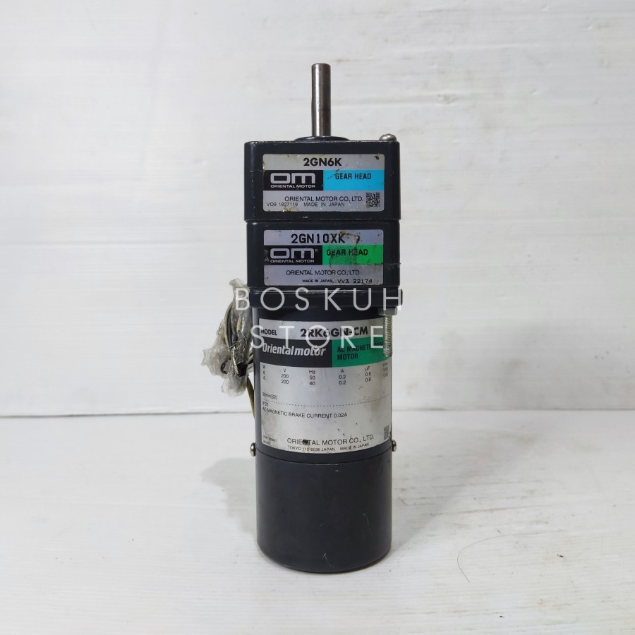Jual Ac Magnetic Brake Motor Double Gearbox Oriental Motor 6W 1:106 220V | Shopee Indonesia