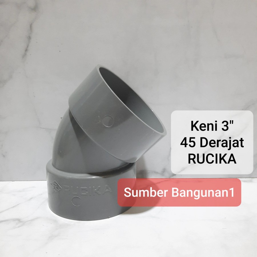 Jual Knie 3" inc 45 derajat knee keni elbow sambungan pipa 3 inch | Shopee Indonesia